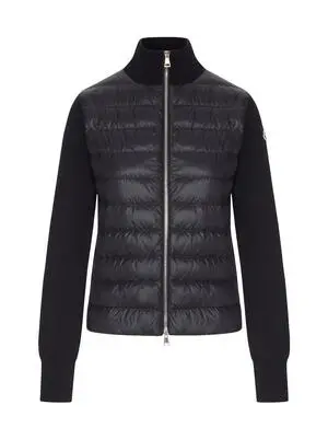 Moncler Wool Padded Cardigan With Zip - Multicolor
