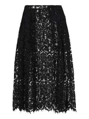 FENDI FENDI Macrame Lace A-Line Midi Skirt