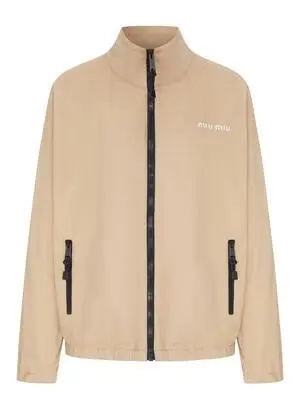 Miu Miu Miu Miu Gabardine Blouson Jacket Cream
