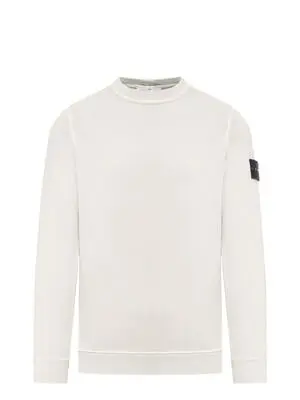 Stone Island STONE ISLAND Cotton Crew-Neck Sweatshirt Cream