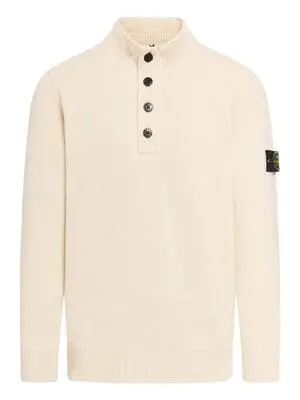 Stone Island Regular Fit Lambswool Sweater - Cream