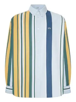 Loewe Mid-weight Striped Cotton Twill Shirt - Multicolor