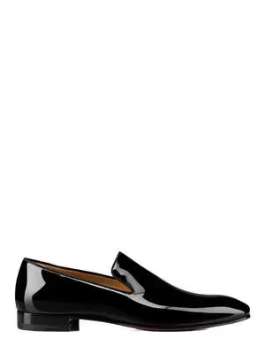 CHRISTIAN LOUBOUTIN Dandelion Shiny Leather Loafers - Black