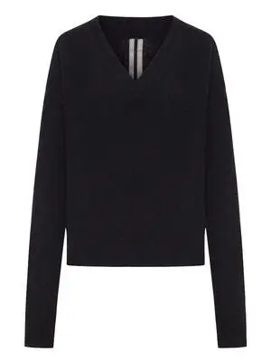 Rick Owens RICK OWENS V-Neck Long-Sleeve Sweater Black
