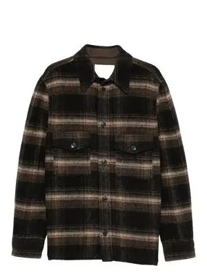 Isabel Marant Étoile Checked Spread Collar Long Sleeve Jacket - Brown