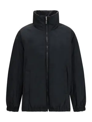 Max Mara Reversible Padded Bomber In Radzmir And Water Repellent Canvas - Black