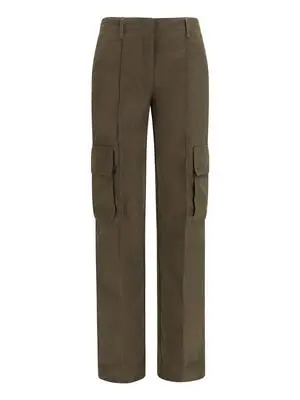 Burberry Gabardine Cargo Trousers - Green
