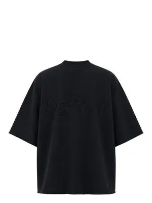 MYSIMPLICATED Oversized Patch Logo T-Shirt Black