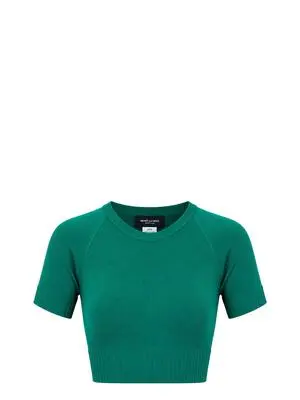 HEART AND SOUL Emerald Cross Activewear Crop Top - Green