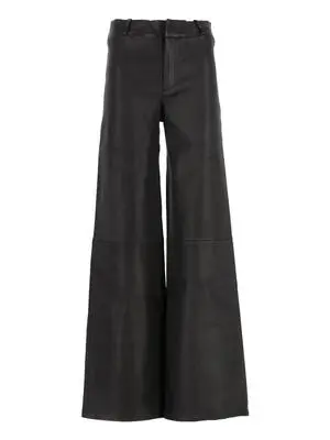 ARMA Arma Leather Wide-Leg Trousers