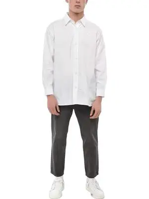 DIESEL® C-bruce-b Embroidered-logo Poplin Shirt - White