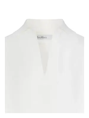 Max Mara Long Viscose Crepe Sweater - White