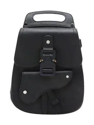 Dior Saddle Leather Backpack - Black