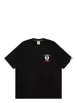 AAPE BY *A BATHING APE X Jun Oson Moonface Graphic-print T-shirt Black