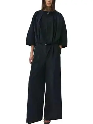Simkhai Simkhai Pleated Zip-Up Jacket Black