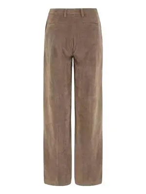 F.IT Corduroy Wide-leg Trousers - Brown