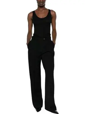 THE ROW Danel Ribbed-knit Vest - Black