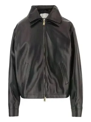 DARKPARK Leather Zip-up Jacket - Black