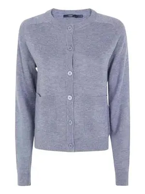 Seventy Button-up Patch-pocket Cardigan - Grey