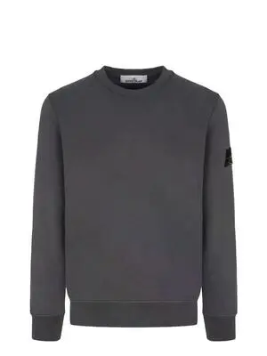 Stone Island 6100060 Organic Cotton Fleece Sweatshirt - Grey