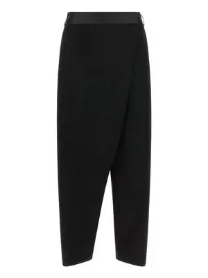 Alberto Biani Asymmetrical-panel Tapered Trousers - Black
