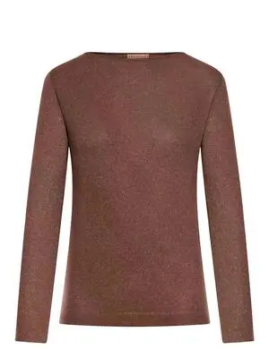 BRUNELLO CUCINELLI Brunello Cucinelli Boat Neck Long Sleeve Top