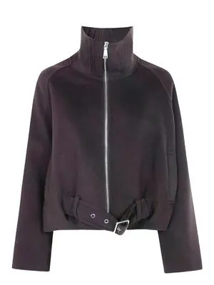 Seventy Belted High-neck Jacket - Brown
