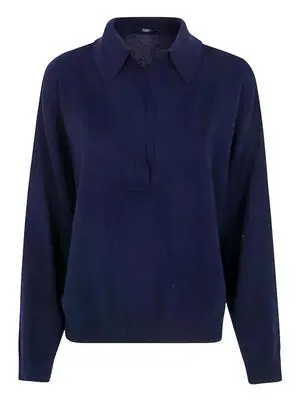 Seventy Collared Long-sleeve Sweater - Blue