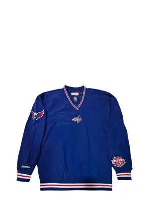 Mitchell & Ness Nhl Capitals Logo-embroidered Sweatshirt - Blue