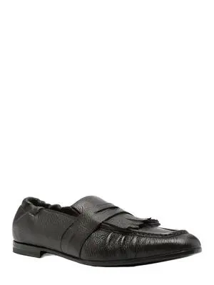 SPINA Fringed Detail Loafers - Brown