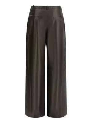 ARMA Lambskin Wide Leg Trousers - Brown