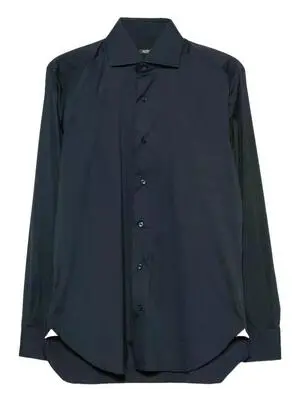 BARBA NAPOLI Point-collar Button-down Shirt - Blue