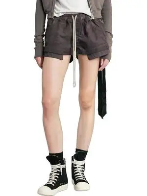 Rick Owens Drawstring Layered Shorts - Grey