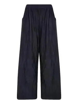 MARIA CALDERARA Crinkled Effect Palazzo Pants - Blue
