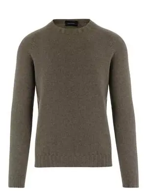 Tagliatore Crew Neck Raglan Sleeve Sweater - Grey