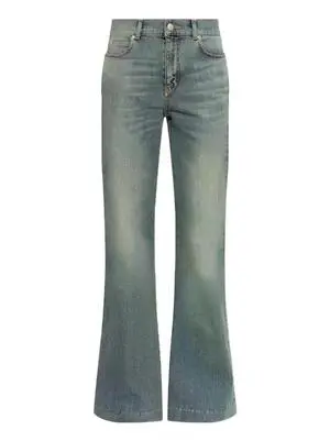 Alexander McQueen Flared Leg Jeans - Blue
