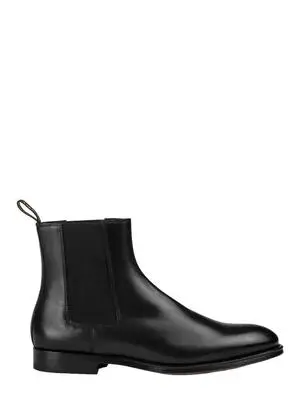 DOUCAL'S Elasticated-panel Pull-tab Ankle Boots - Black