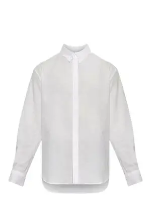 Giorgio Armani Seersucker-texture Long-sleeve Shirt - White