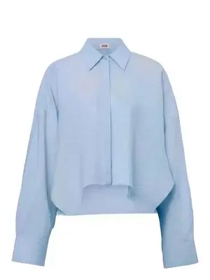 DRYKORN Oshia Asymmetric Hem Shirt - Blue