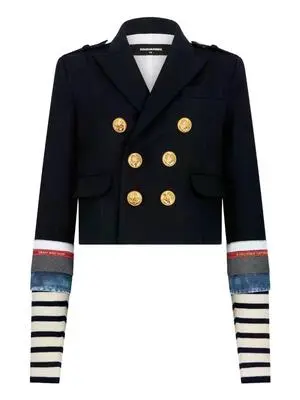 DSQUARED2 Hybrid Wool-mix Peacoat Blazer