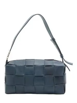 Bottega Veneta Nappa Intrecciato Brick Cassette Shoulder Bag - Blue