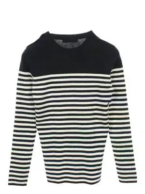 Prada Prada Striped Wool Sweater Blue
