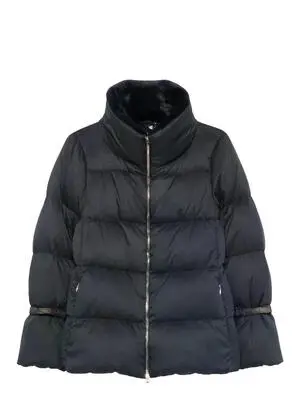 Herno Faux-fur Collar Padded Jacket - Blue