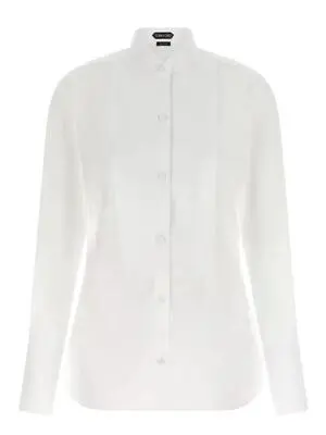 TOM FORD Cotton Tuxedo Shirt - White