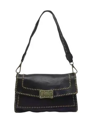 CAMPOMAGGI Agnese Stud Embellished Leather Tote Bag - Black