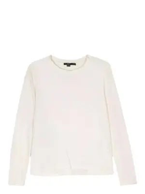 Seventy Seventy Long-Sleeve Round-Neck Sweater White