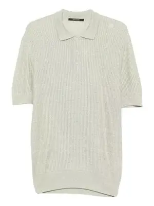 Tagliatore Knitted Textured Polo Shirt - Green