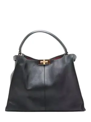 Fendi Large Peekaboo X-lite Tote Bag - Black