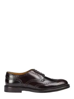 DOUCAL'S Perforated Detail Brogue Derby Shoes - Brown