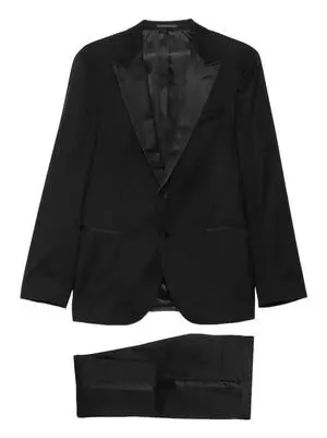 BOSS Satin-lapel Suit - Black